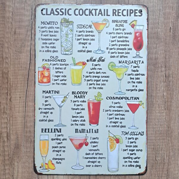 CLASSIC COCKTAIL RECIPES – Tablica Shop